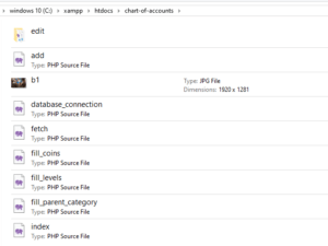 Chart of Accounts by php and javascript | onemoka 2025
